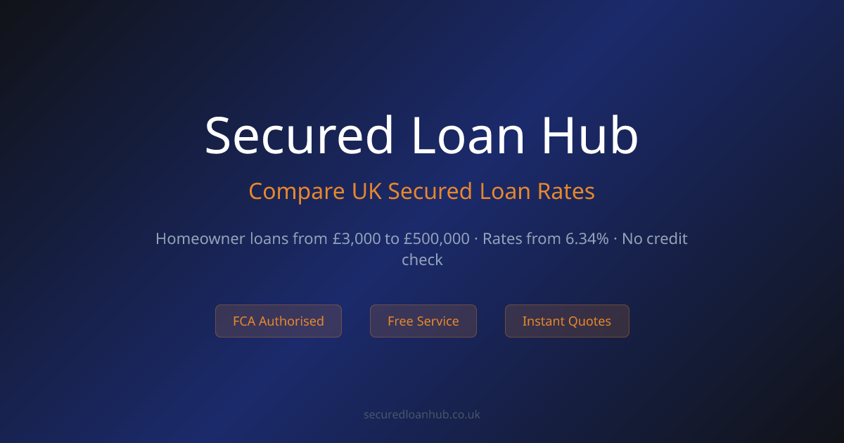Secured Loans UK | Compare Rates from 6.34% | Secured Loan Hub